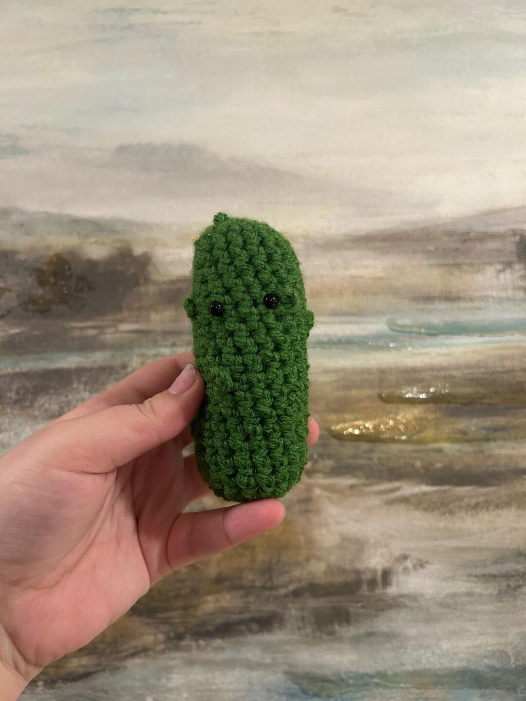 Mini Pickle Plush, Emotional Support Pickle, Pickle Crochet, Amigurami ...