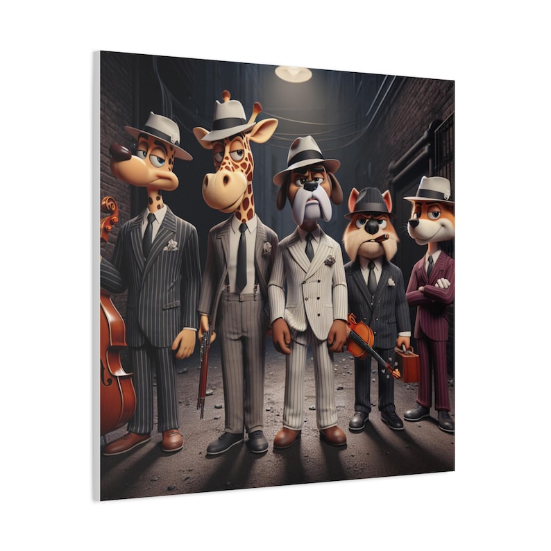 Gangster Cartoon Characters, AI Generated Designs, Artistic, Wall ...