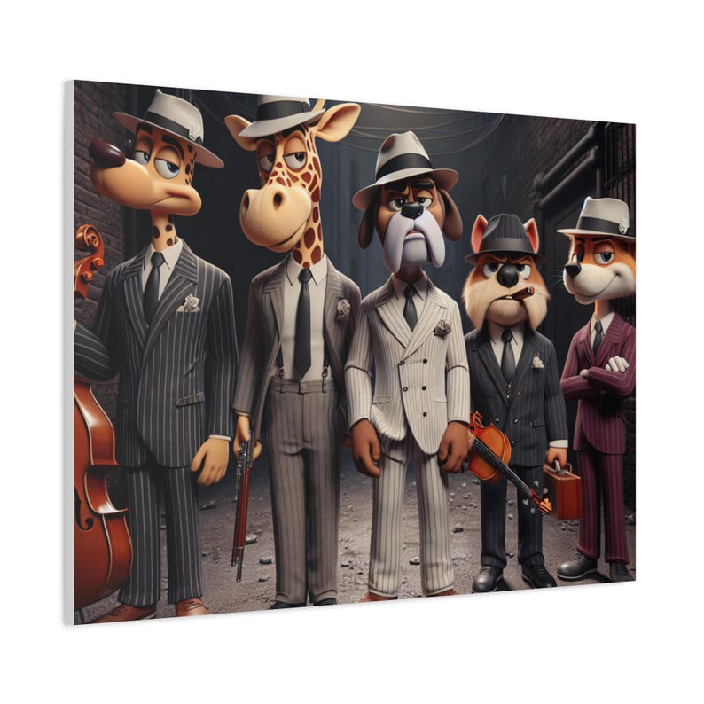Gangster Cartoon Characters, AI Generated Designs, Artistic, Wall ...