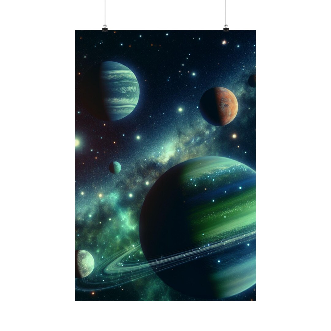 Space Planets and Stars, Galaxy, AI Generated Design, Artistic, Gift ...