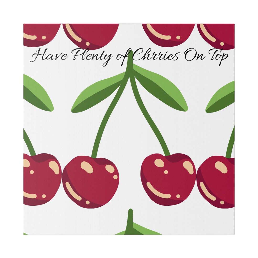 Cherries, Digital Art, Home and Living, Food, Fruit, Gift Item, Matte ...
