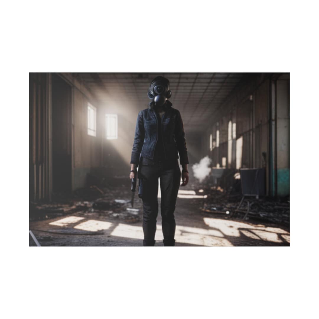 Apocalyptic Scene With Gas Masked Human, Canvas Art, Digital Art - Etsy