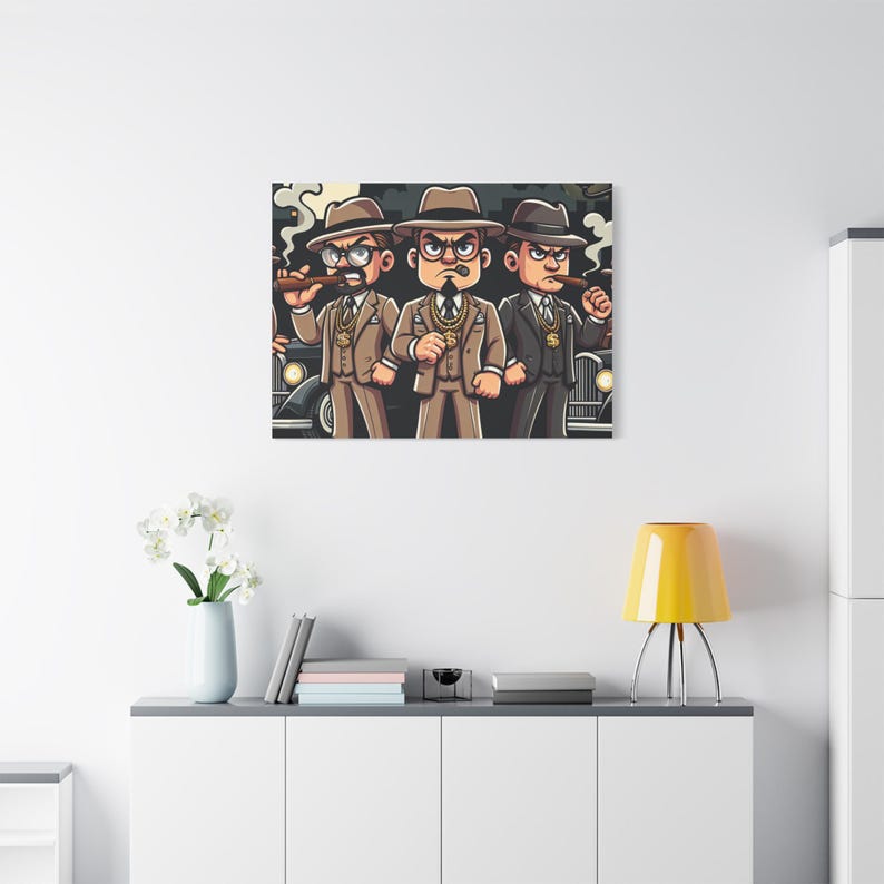 Gangster Cartoon Characters, AI Generated Designs, Artistic, Wall ...