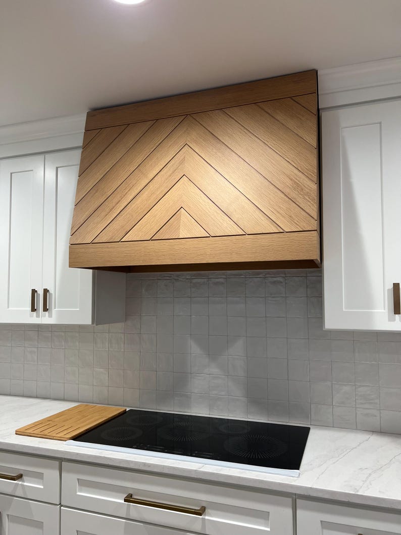 Custom Wood Range Hood, Walnut, Maple, Hickory, White Oak, Alder ...