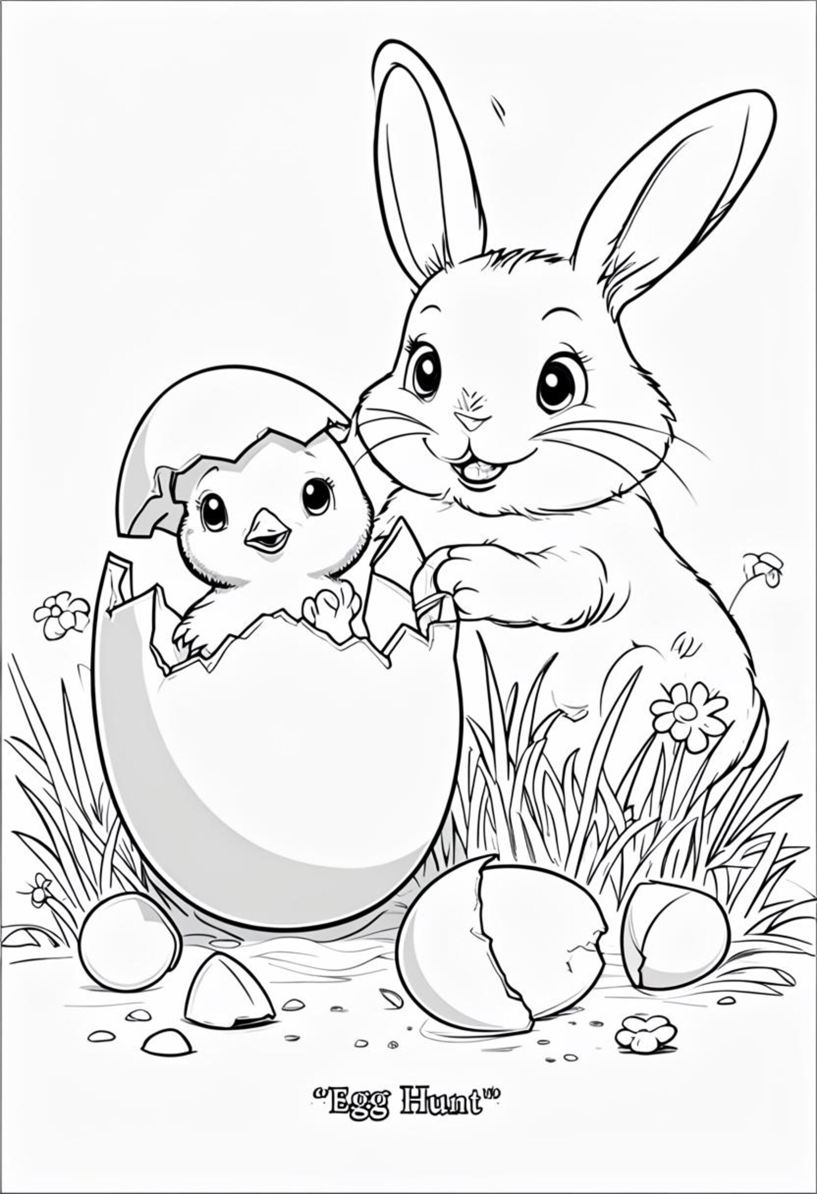 5 Easter Coloring Pages for Kids - Etsy