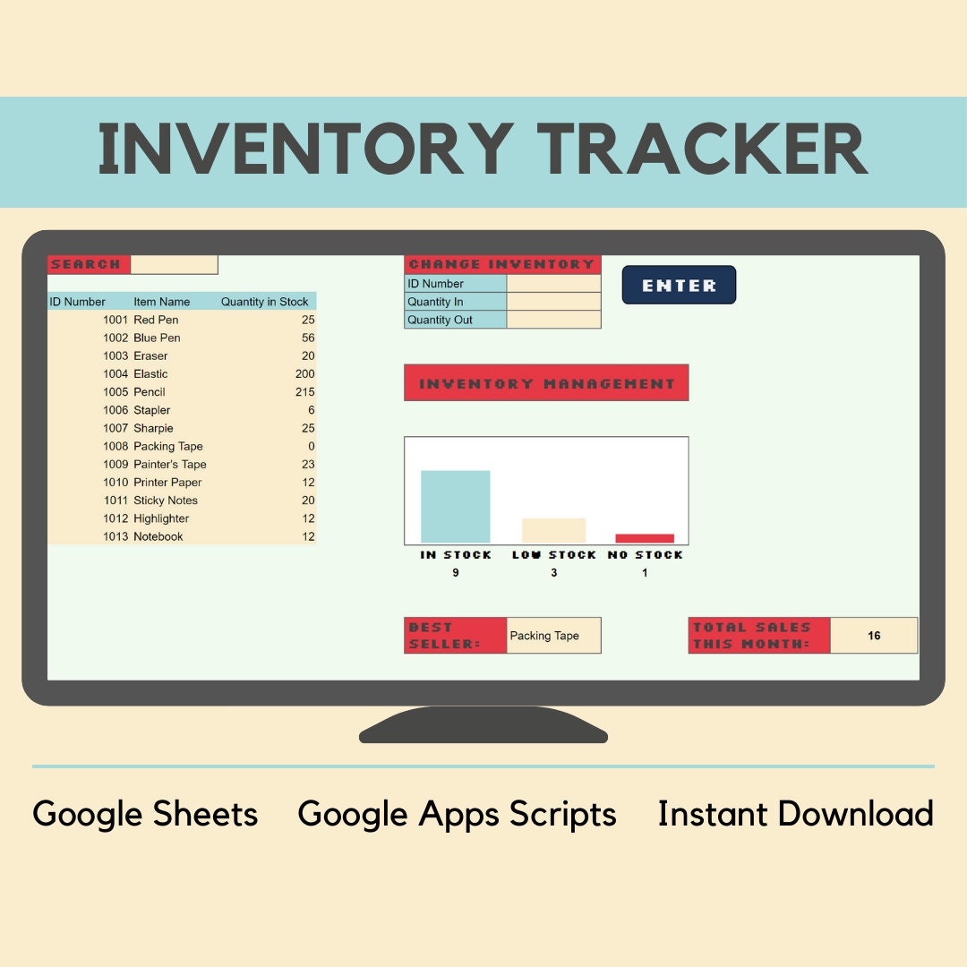 INVENTORY TRACKER TEMPLATE Inventory Management Tool Consumables ...