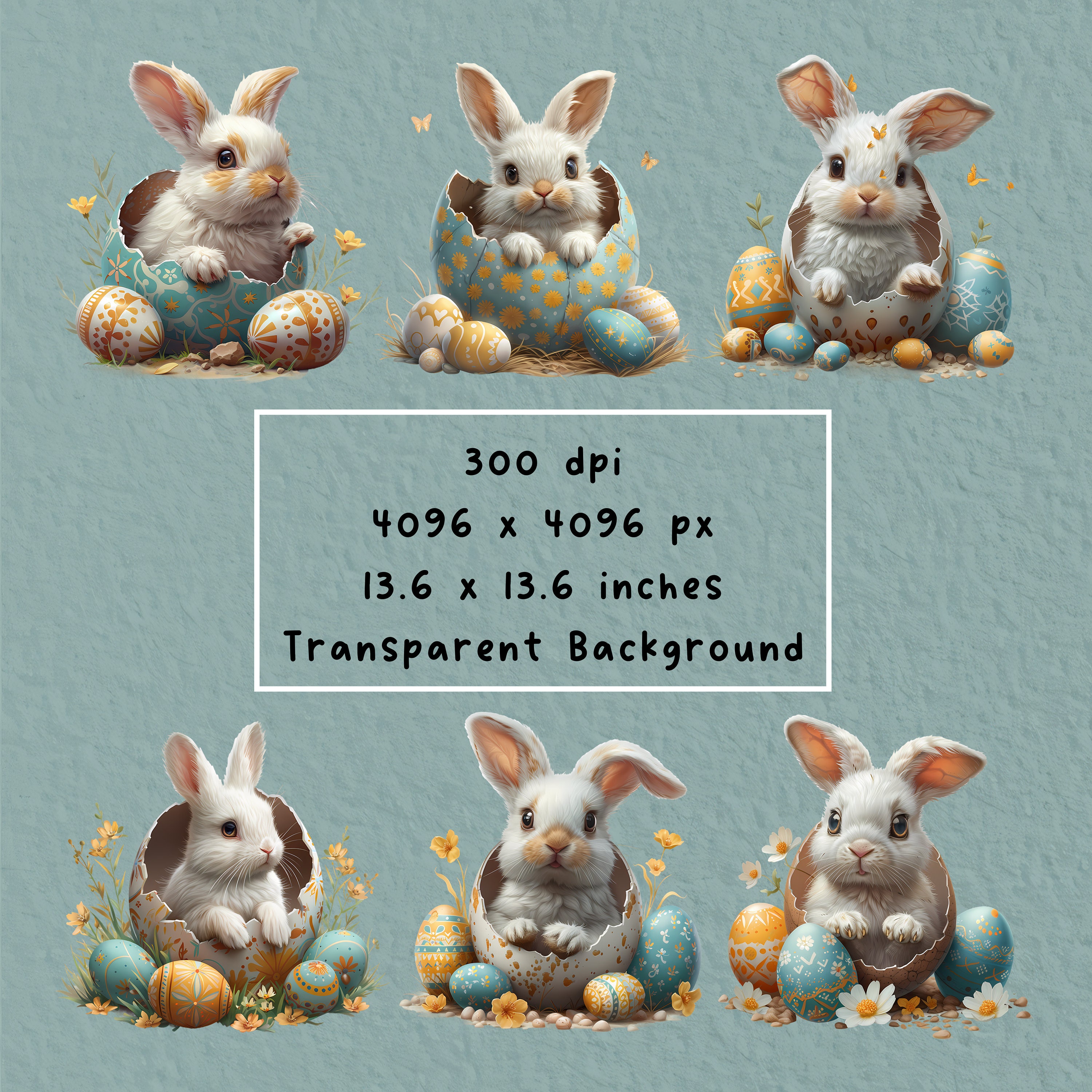 Easter Bunny Clipart, Spring Bunnies Png, Watercolor Bunny PNG, Pastel ...