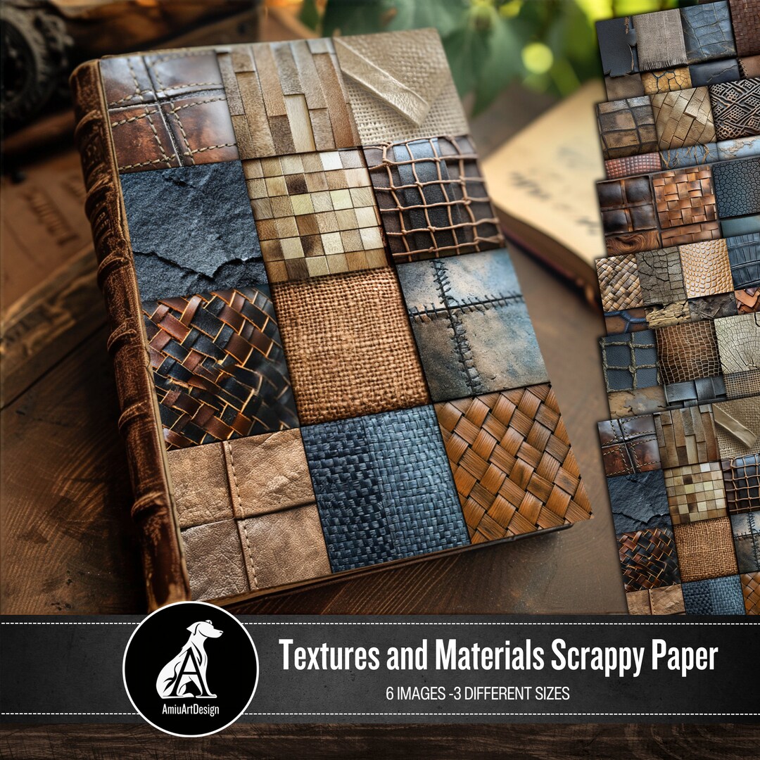 Wide Range of Textures and Materials Scrappy Paper, Junk Journal Page ...