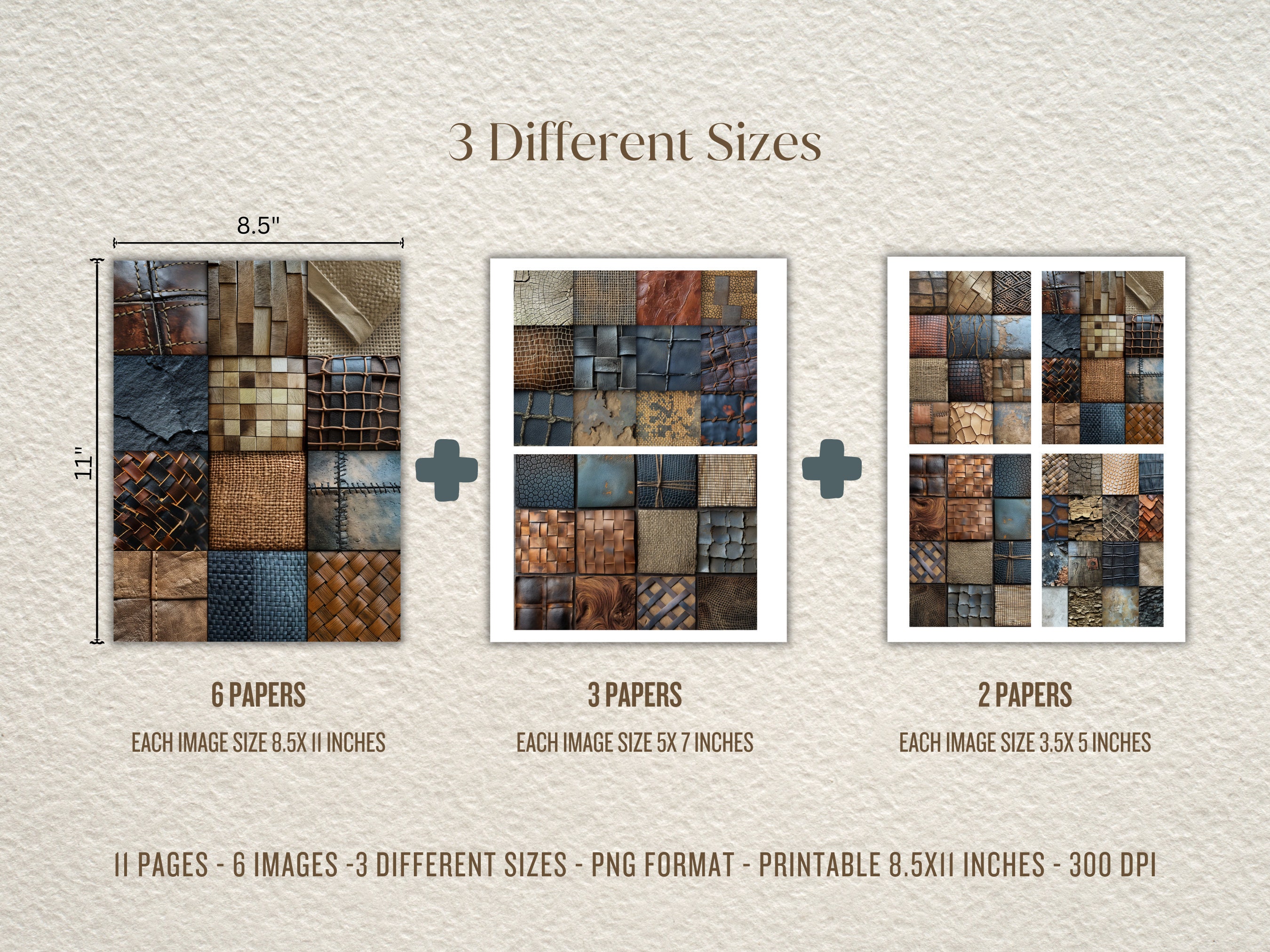 Wide Range of Textures and Materials Scrappy Paper, Junk Journal Page ...