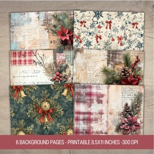 Vintage Christmas Junk Journal Kit: Holiday Ephemera, Tags (printable ...