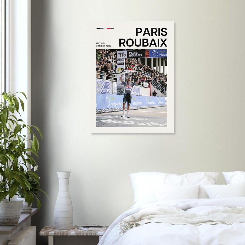 Cycling Poster - Mathieu Van Der Poel Paris Roubaix - Etsy