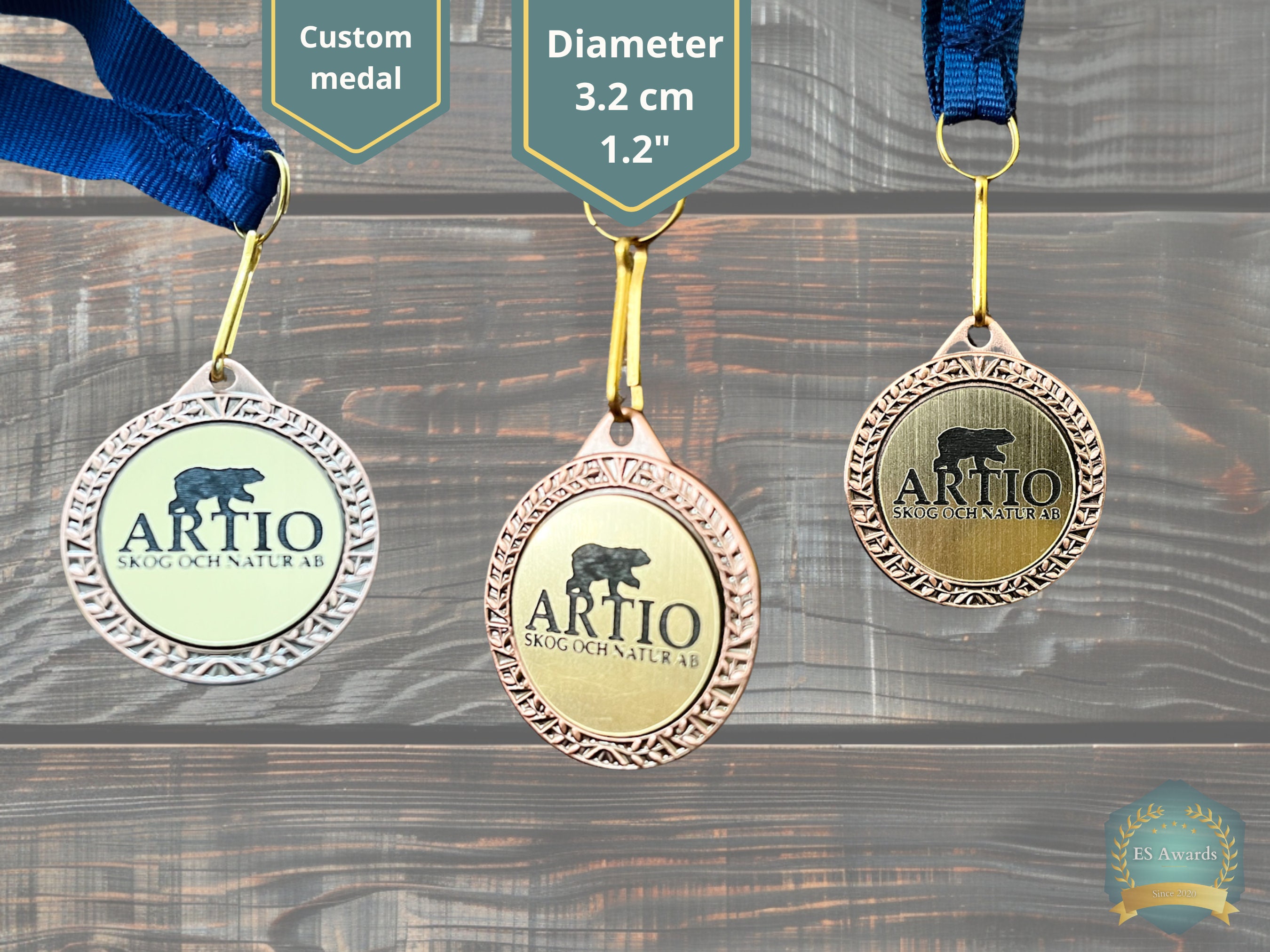 050 Custom Medal With Text or Logo, Personalized Medal, Gold Medal ...