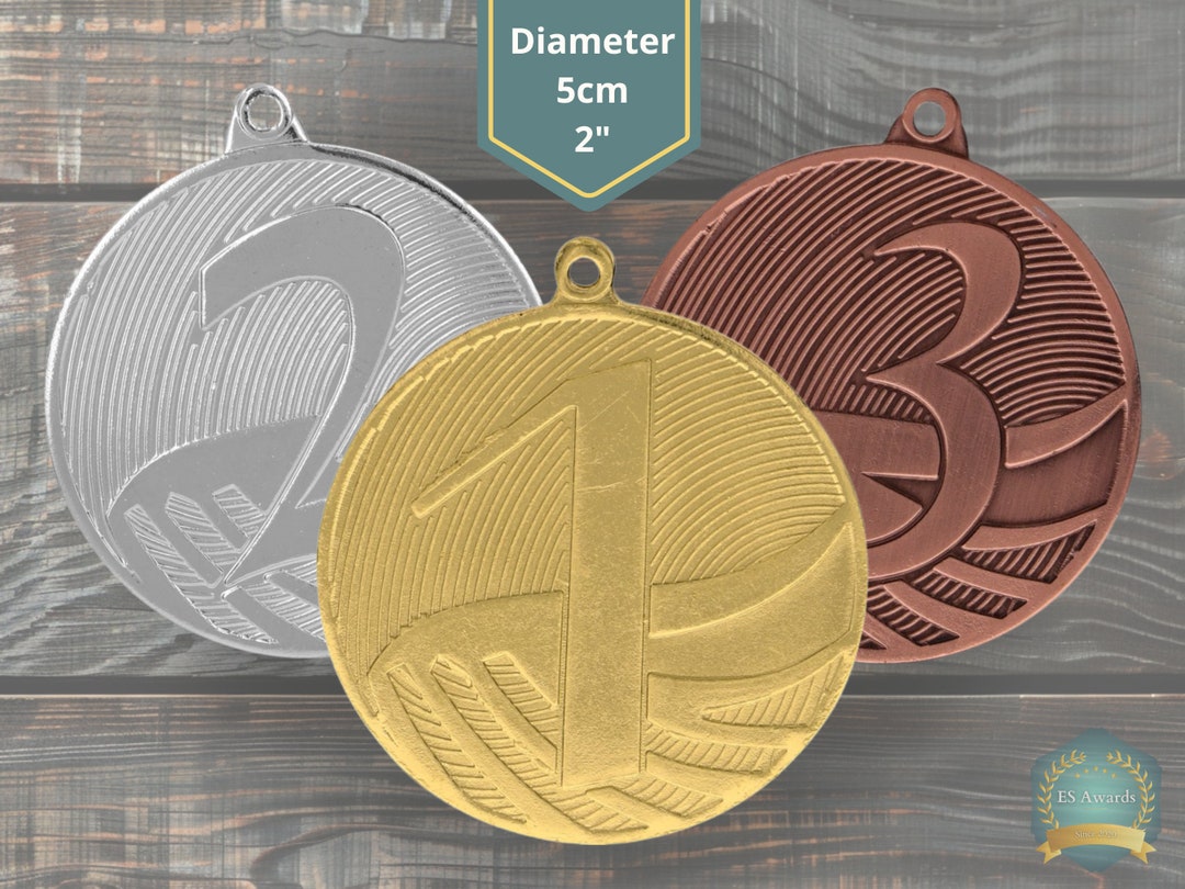 009 Medal With Number, First Place, Second Place, Third Place Medal ...