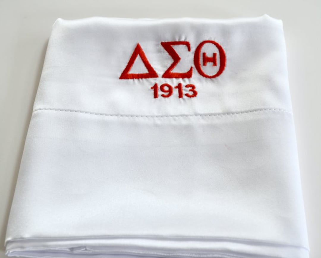 Delta Sigma Theta Pillow Case - Greek Sorority Pillow Cover, Satin ...