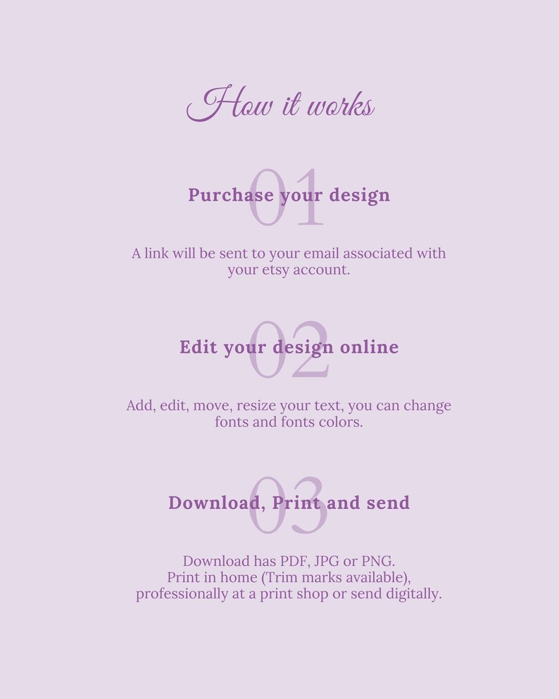 Purple Wedding Invitation Printable Template | Lilac Flowers Wedding ...