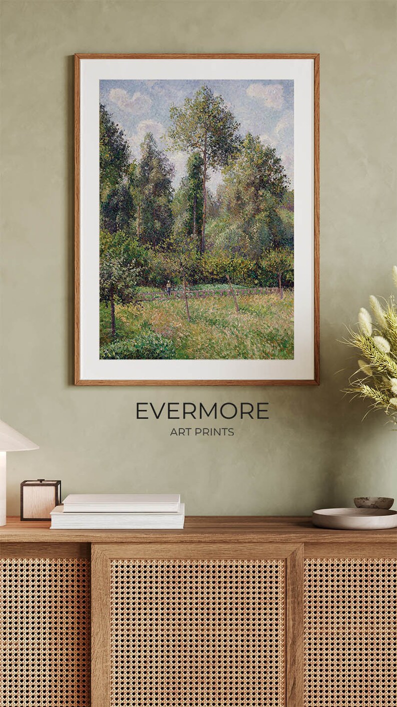 Vintage Poplar Trees Vertical PRINTABLE Wall Art | Digital Download Art ...