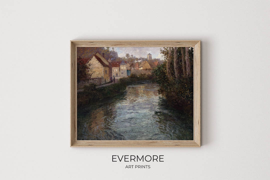 Vintage French Country River PRINTABLE Wall Art | Digital Download Art Print | Evermore Art ...