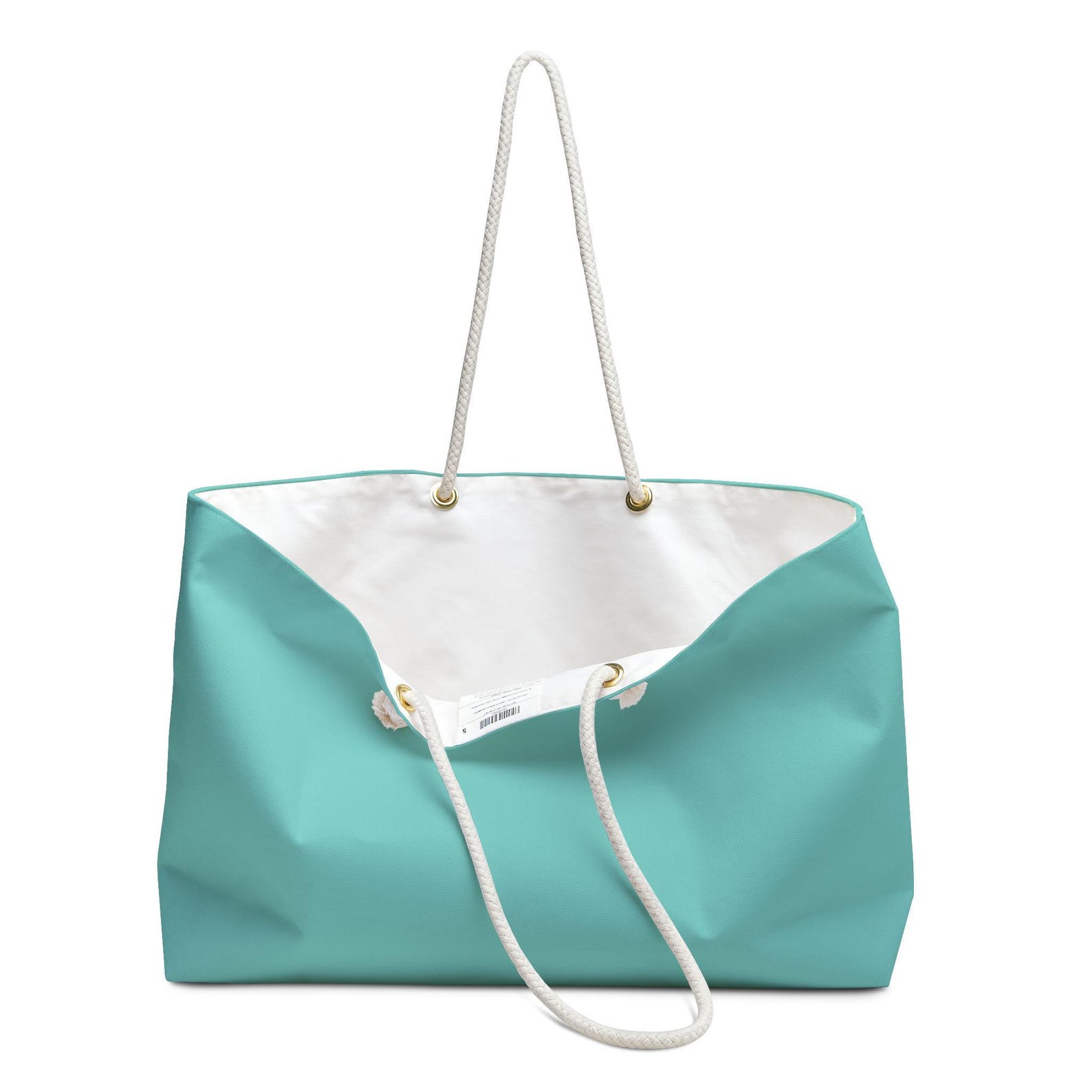 Turquoise Weekender Bag, Beach Travel Tote, Extra Large Carryall, Open ...