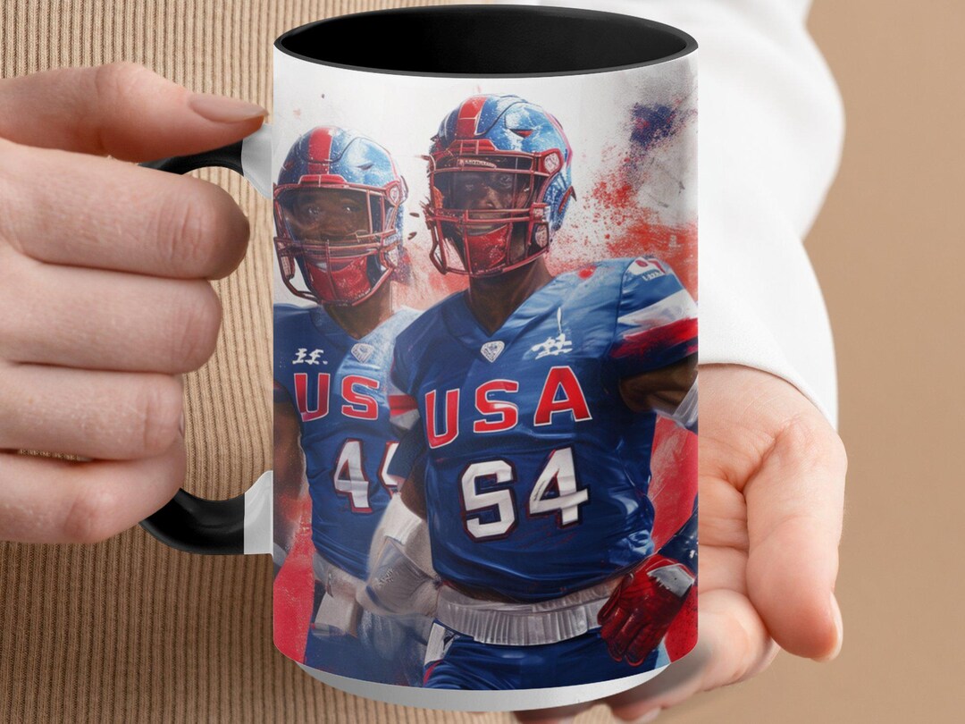 American Football Mug, USA Football Team Mug, Patriotic Sports Mug ...