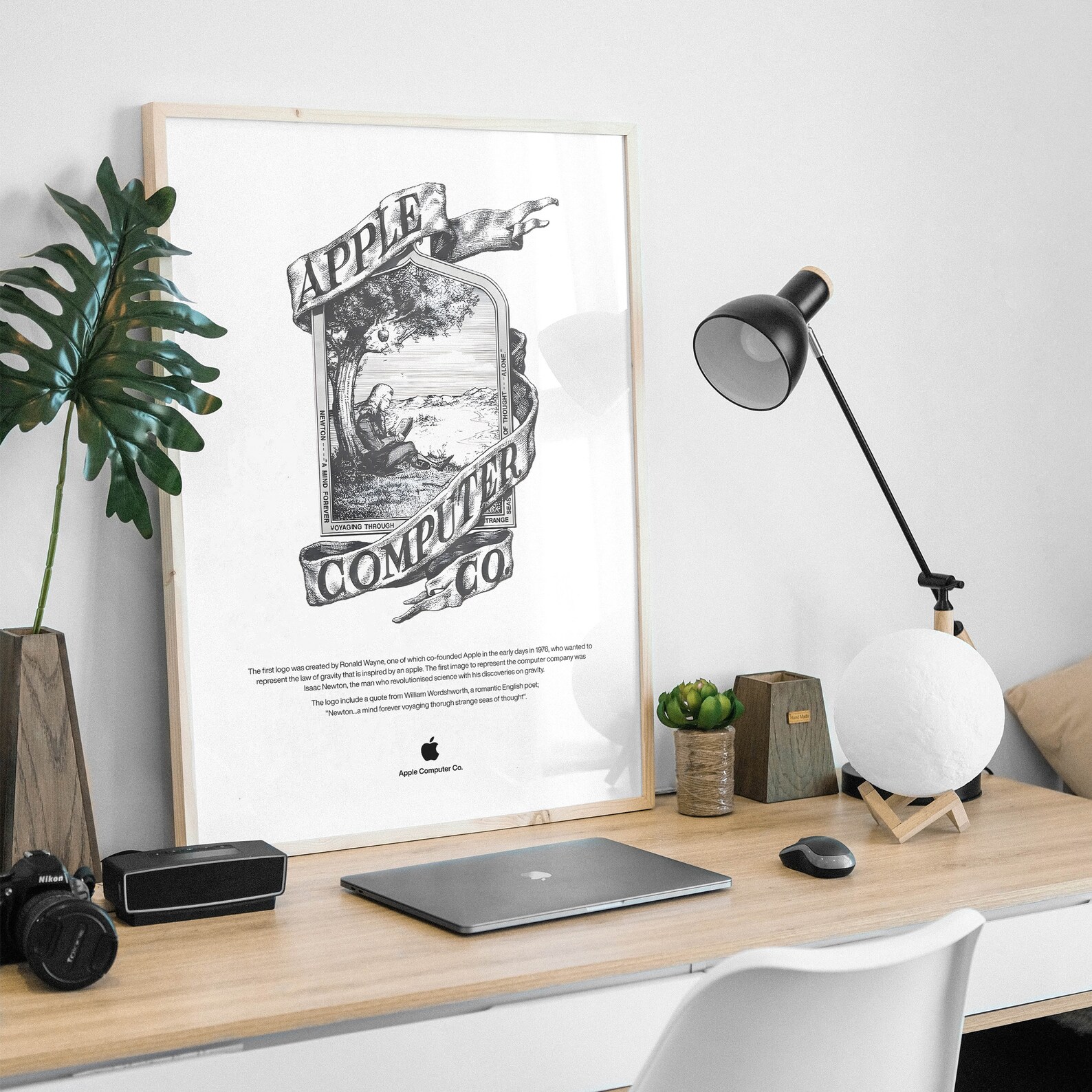 Apple 1976 Logo Poster | Apple Computer Poster | Typography Apple Logo ...
