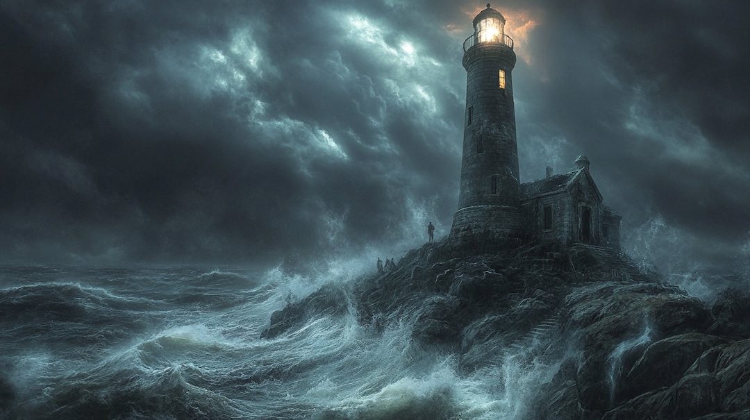 Abandoned Lighthouse? TV Art for Halloween, Spooky Fall Decor to Set ...