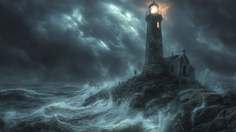 Abandoned Lighthouse? TV Art for Halloween, Spooky Fall Decor to Set ...