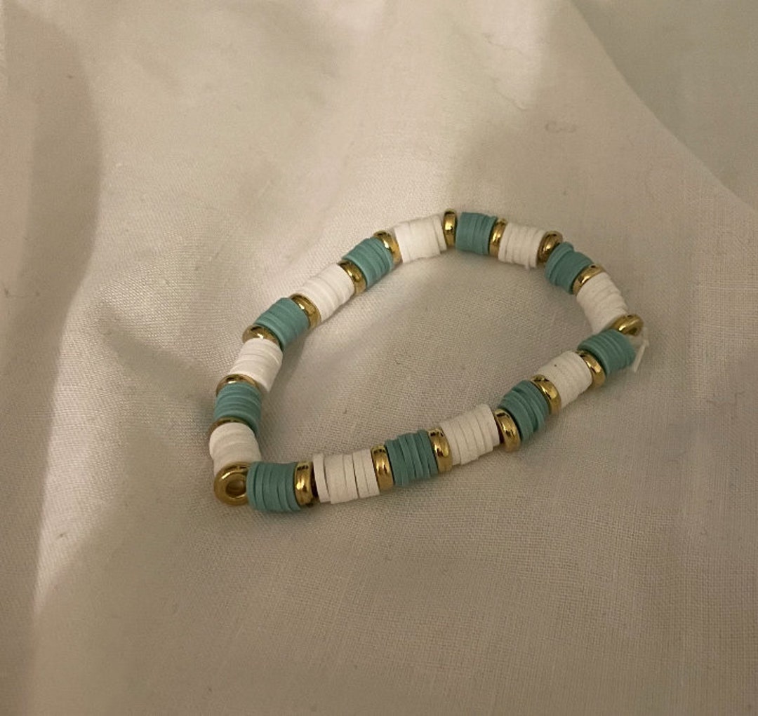 Sage Green and Gold Bracelet - Etsy