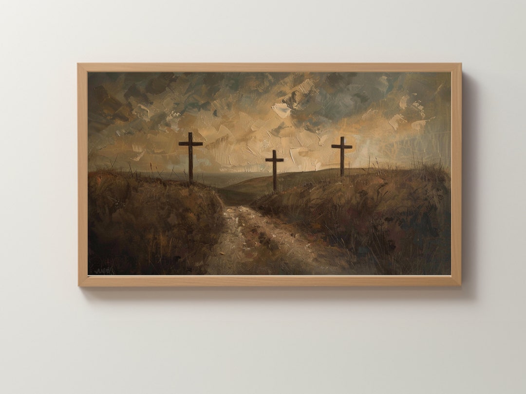 Frame TV Art Cross Jesus, Christian Frame TV Art, Easter Frame TV Art ...