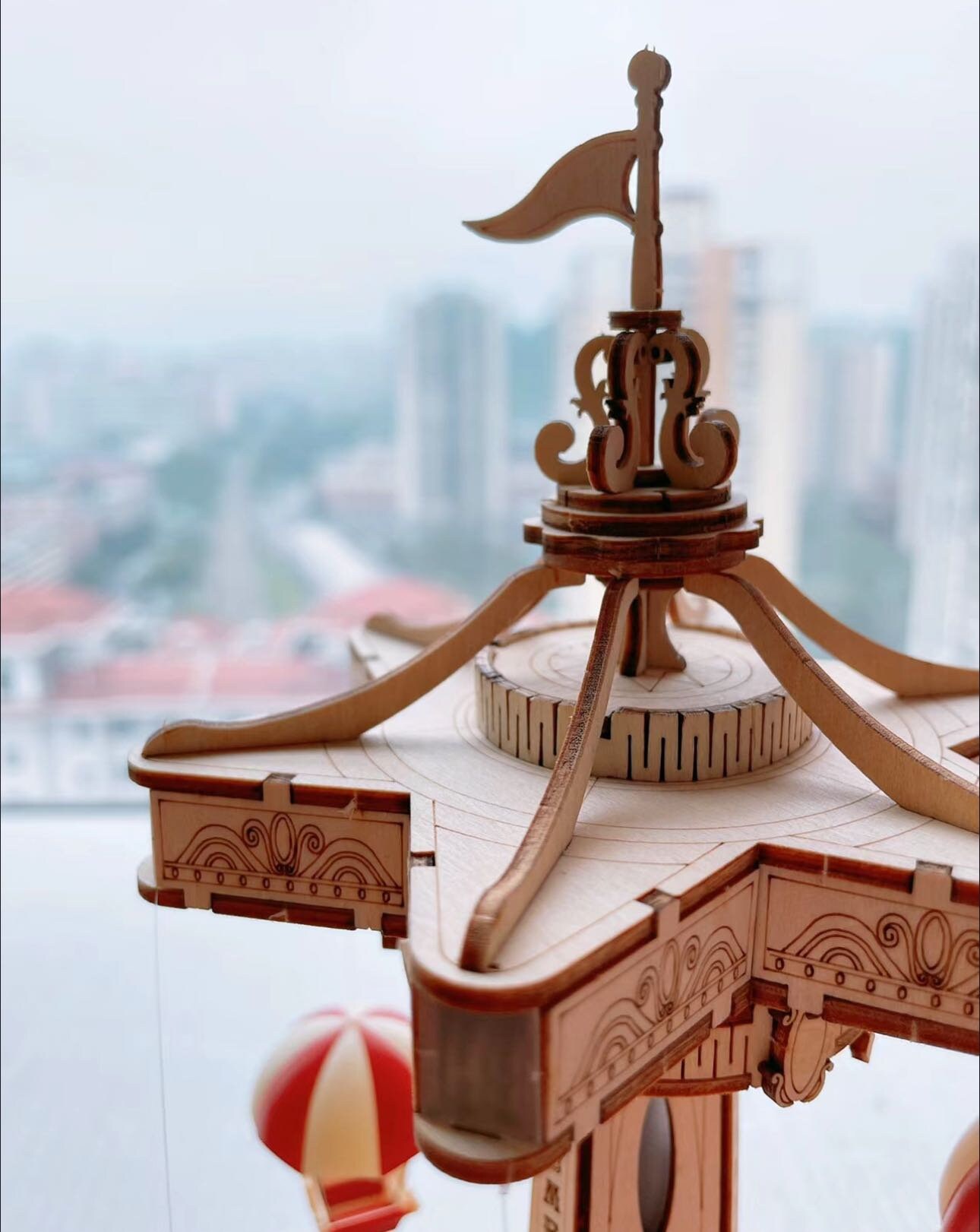 Wooden Carousel Toy, Miniature Carousel Charm, Wooden Ornaments, Mardi ...