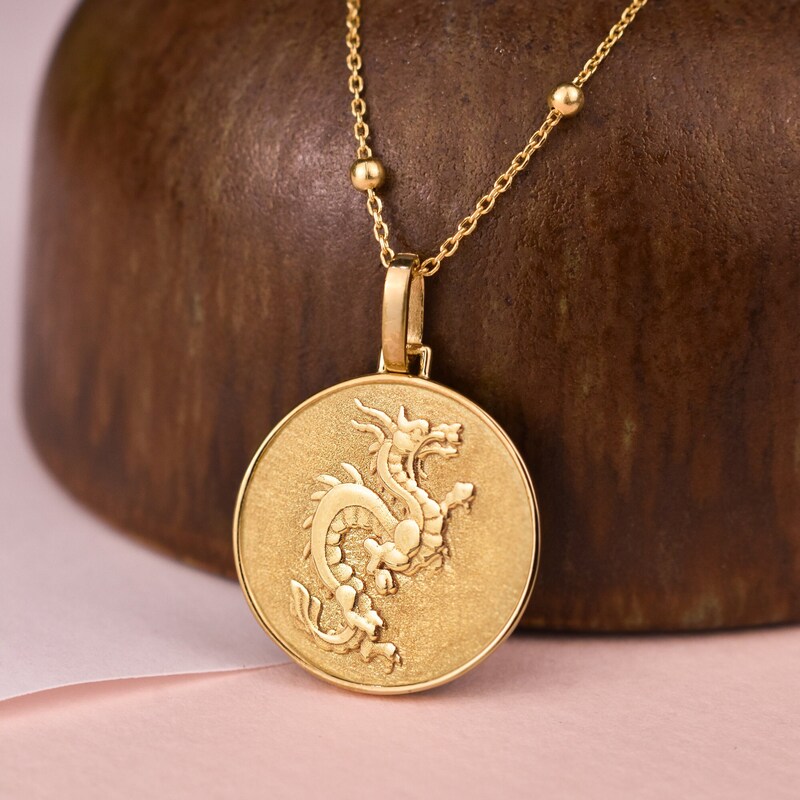 24k Gold Dragon Pendants - Etsy