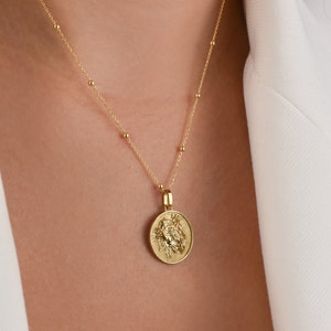 14K Gold Holy Icon of Jesus Christ Necklace, Jesus Face Pendant ...