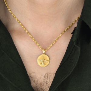 14K Gold Faravahar Necklace, Ancient Persian Pendant, Zoroastrianism ...