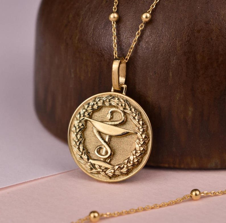 14K Gold Pharmacist Necklace, Medical Student Graduation Gift, Snake ...