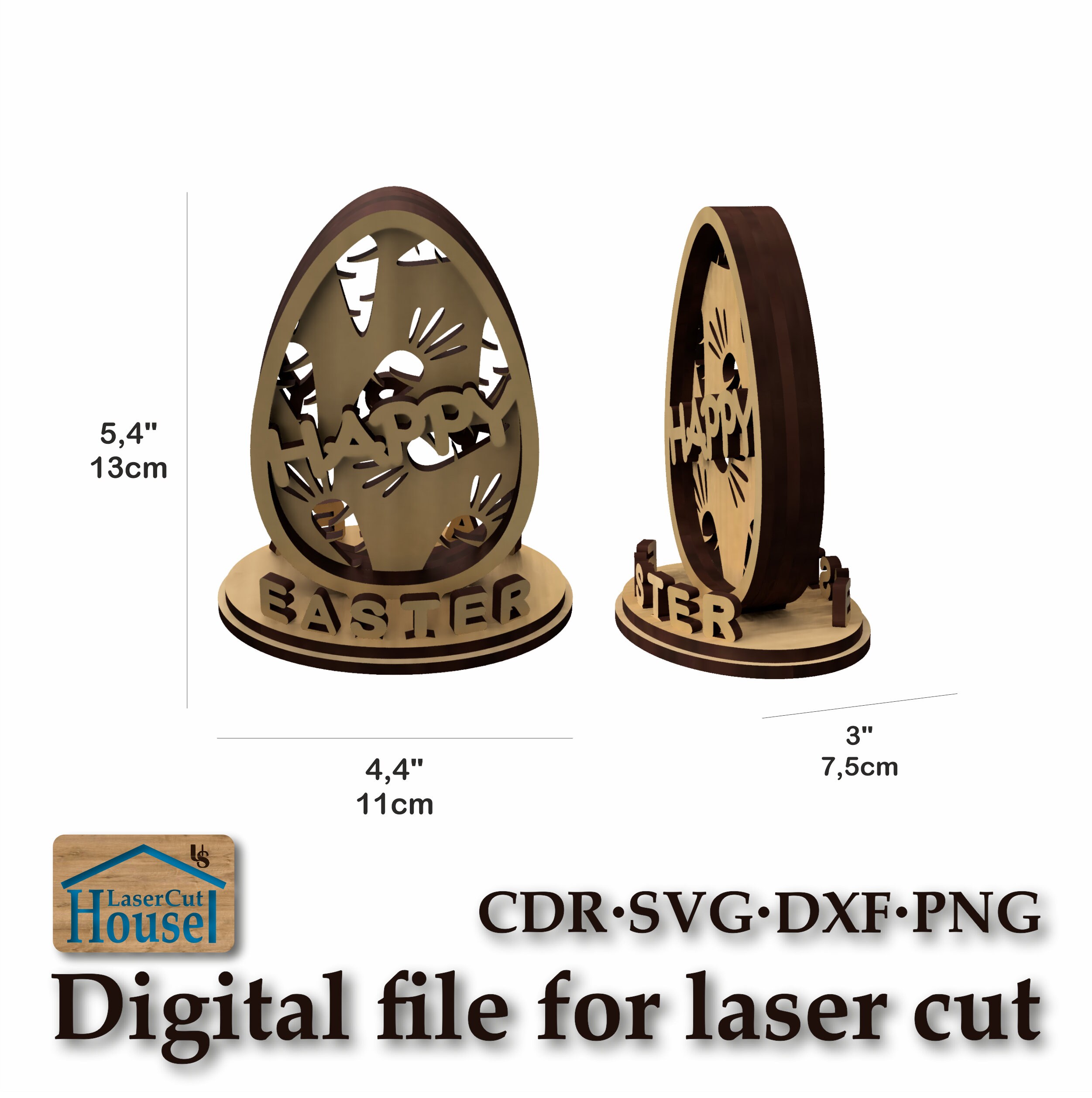 Laser Cut File Easter Egg. Digital Download Laser Cut Multilayer for ...