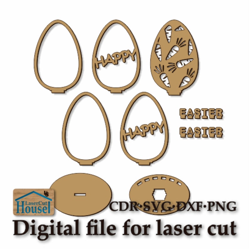 Laser Cut File Easter Egg. Digital Download Laser Cut Multilayer for ...