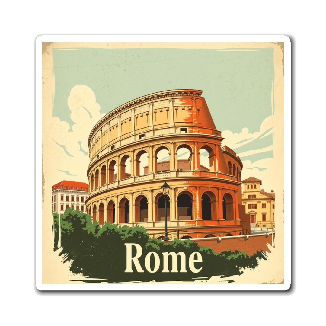 Colosseum Magnet, Rome Italy Souvenir, Travel Lover Gift, Fridge ...