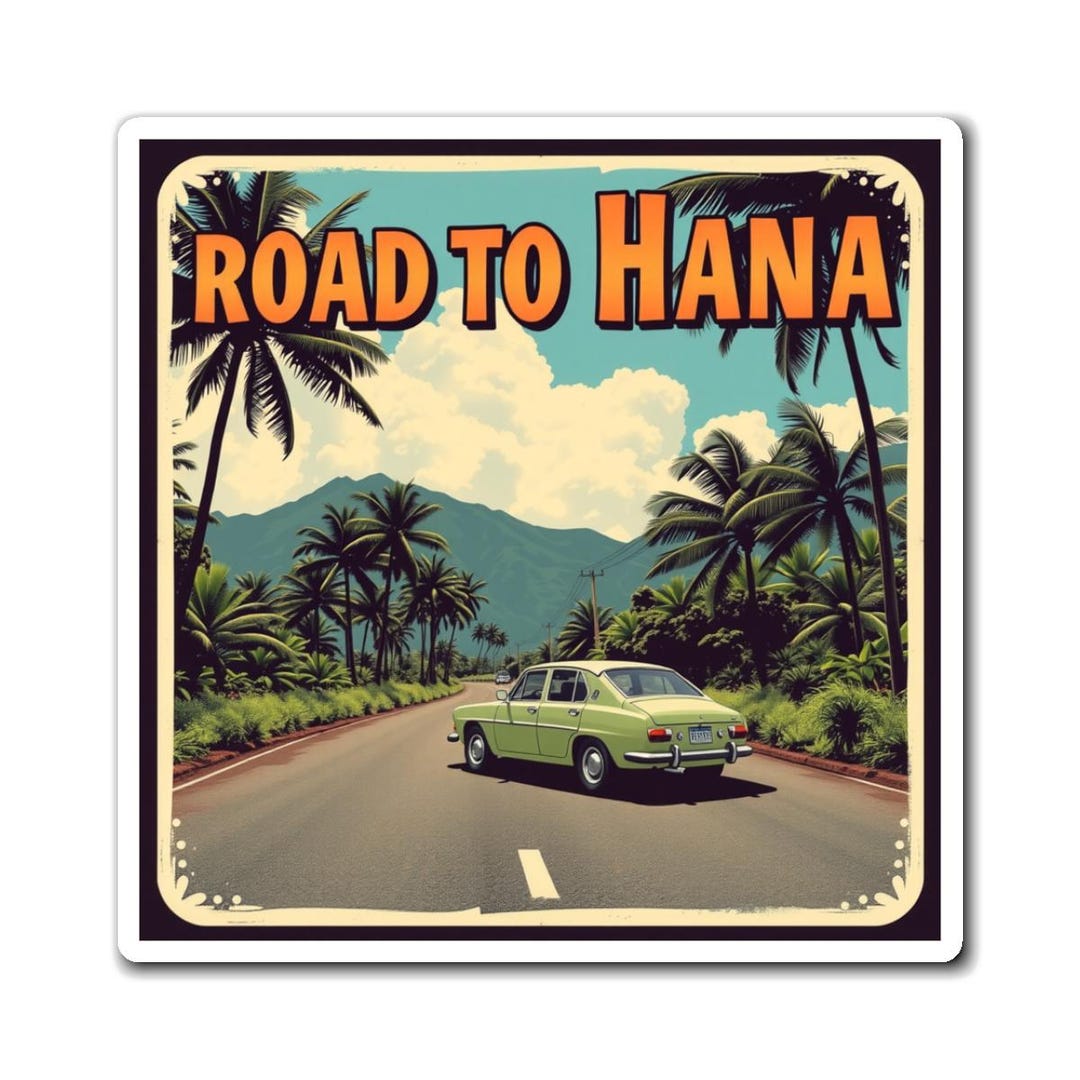 Maui Magnets, Hana Road Magnet, Travel Souvenir, Fridge Decor, Kitchen ...