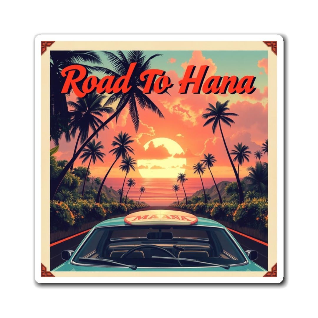 Hawaii Magnets, Road to Hana Maui Souvenir Fridge Magnets, Travel Gift ...