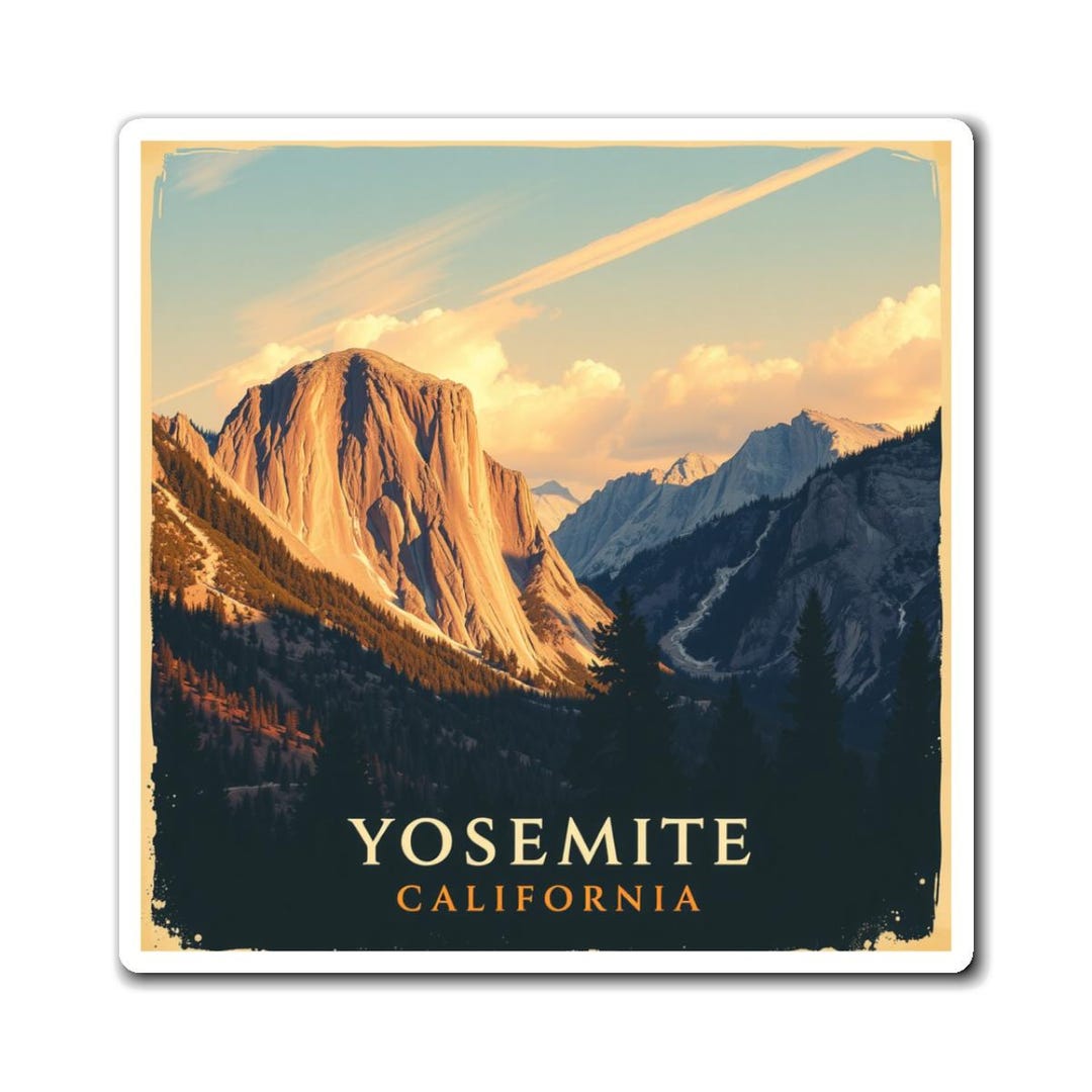 Yosemite California Magnet - Nature Inspired Fridge Decoration, Travel ...