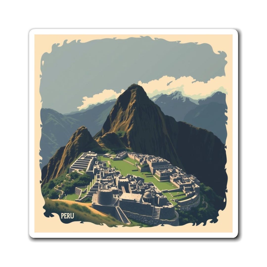 Machu Picchu Magnet, South America Travel, Inca Ruins Souvenir, Peru ...