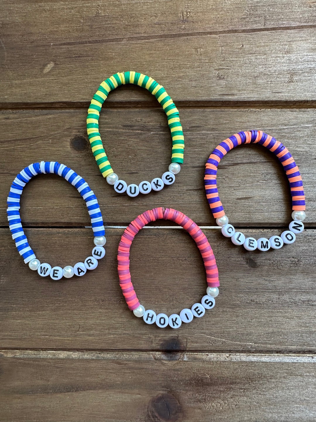 ANY College- Heishi Bead Bracelets- Made to Order - Etsy