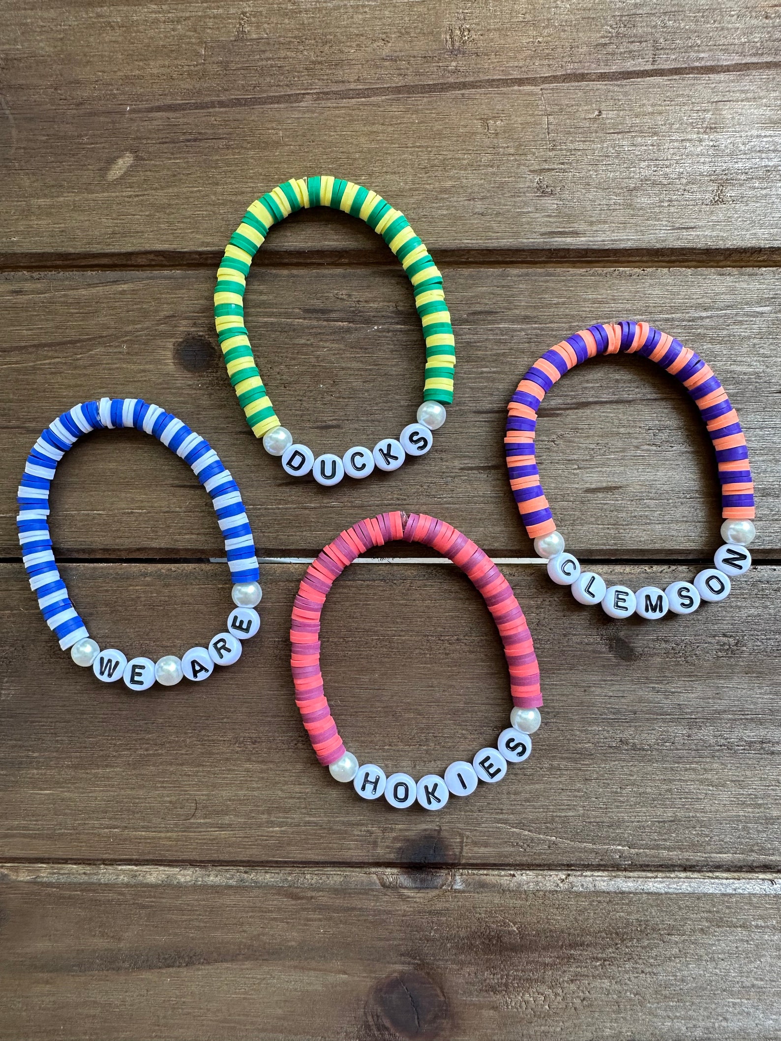 ANY College- Heishi Bead Bracelets- Made to Order - Etsy