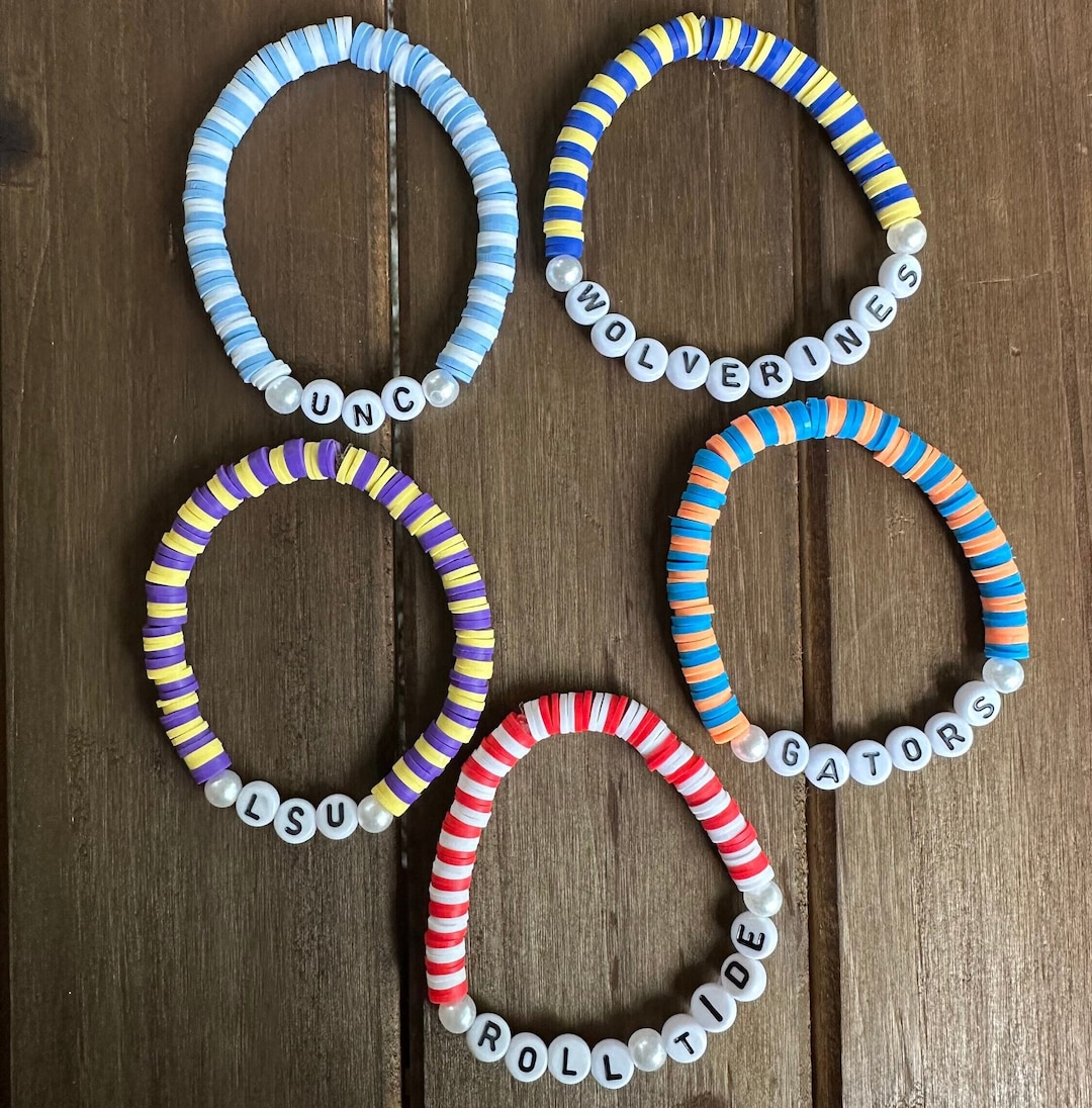 Heishi Bead Bracelets- Made to Order- College Collection - Etsy