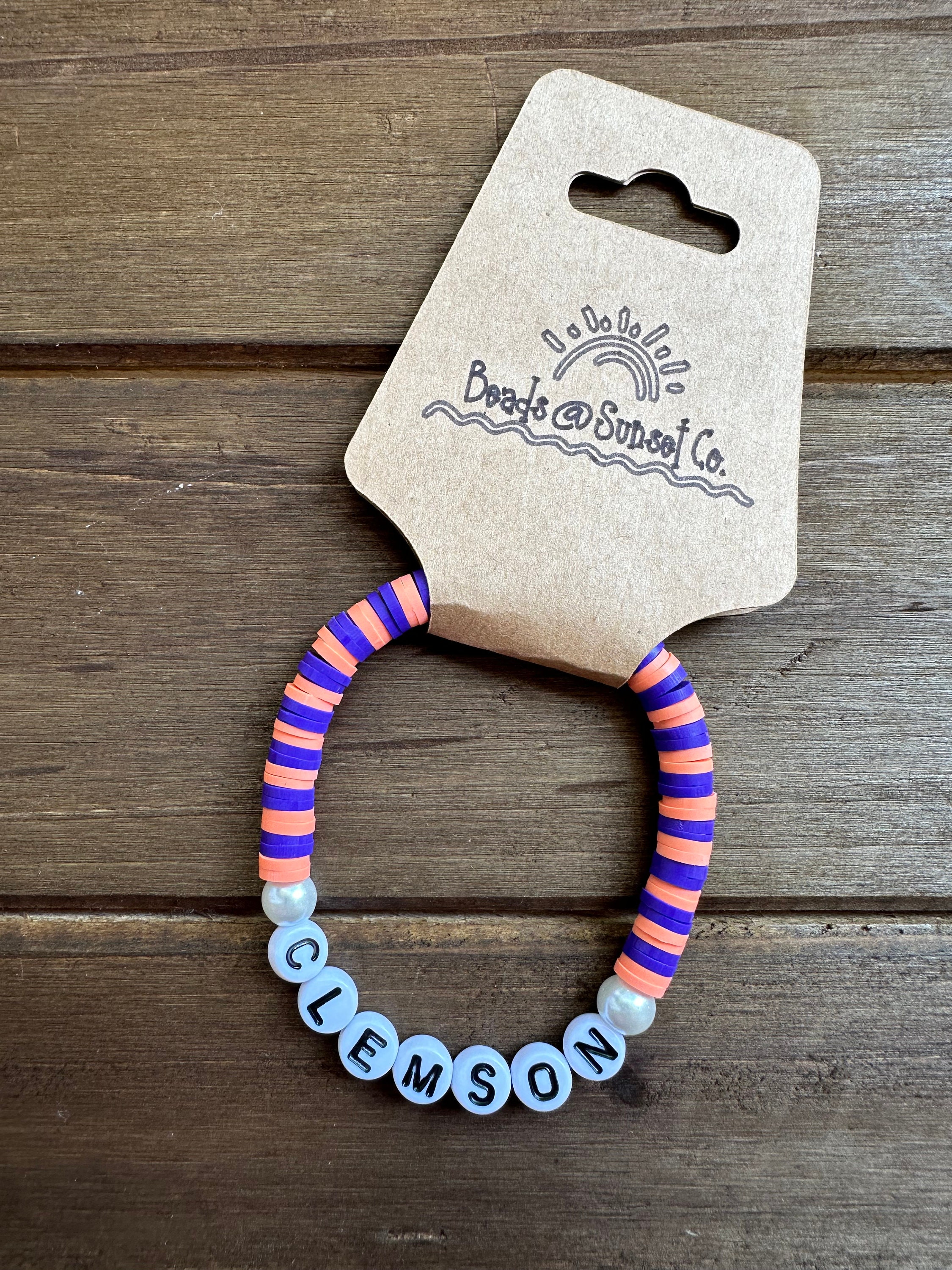 ANY College- Heishi Bead Bracelets- Made to Order - Etsy