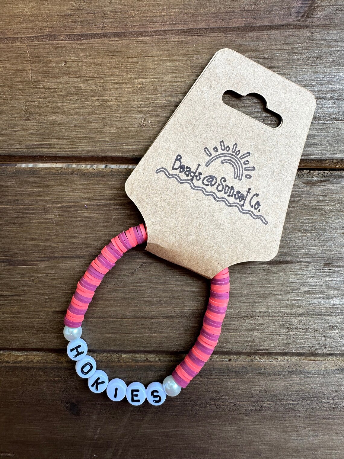 Virginia College- Heishi Bead Bracelets- Made to Order - Etsy