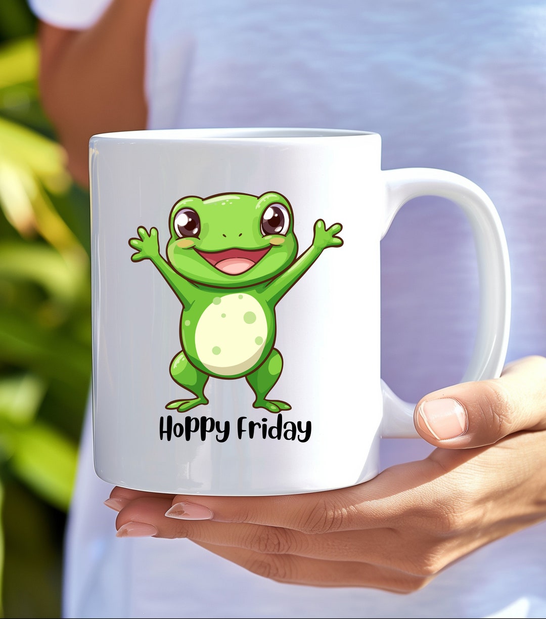 Cute Coffee Mug, Frog Mug, Hoppy Friday Mug, Cute Frog Mug, Gift for ...