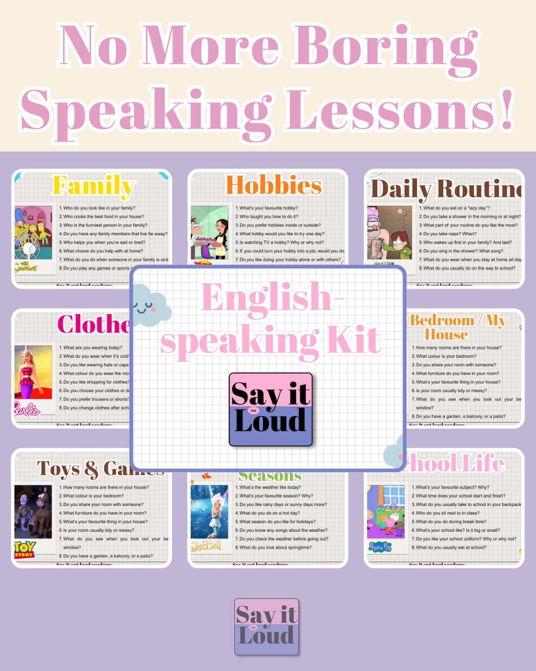 ESL Speaking Kit | 80 Conversation Prompts & Fun English Speaking ...