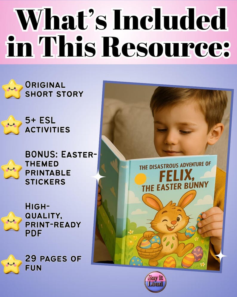 Easter ESL Story & Activities Pack | 29-page Printable With ...