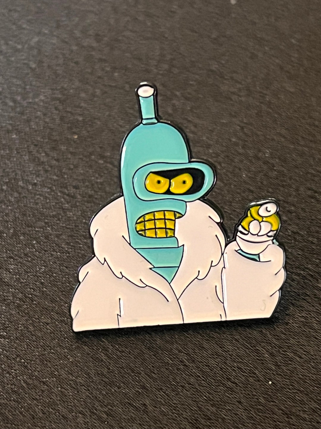Futurama Bender in Fur Coat Enamel Pin - Etsy