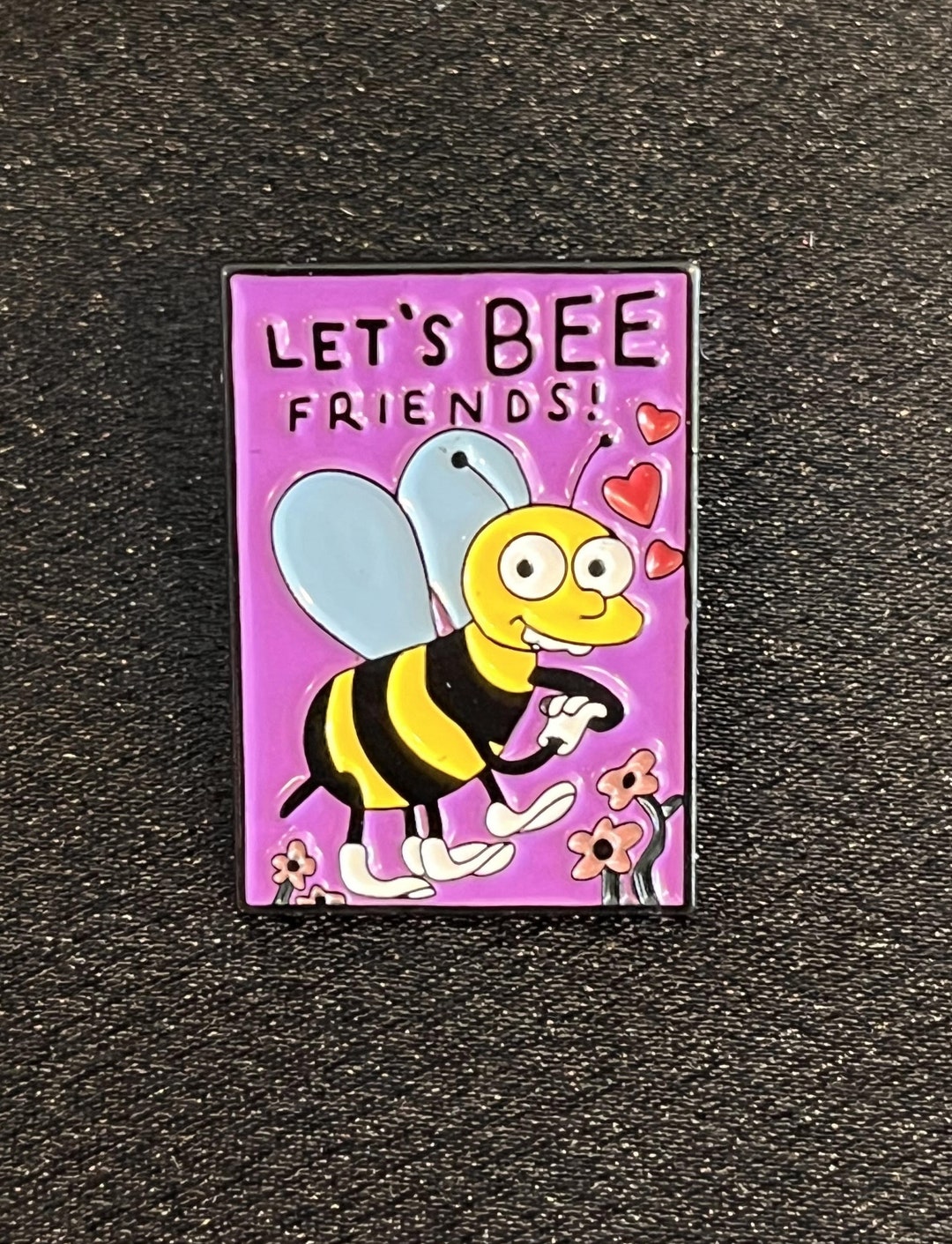 LET'S BEE FRIENDS the Simpsons Enamel Lapel Pin Badge Button - Etsy